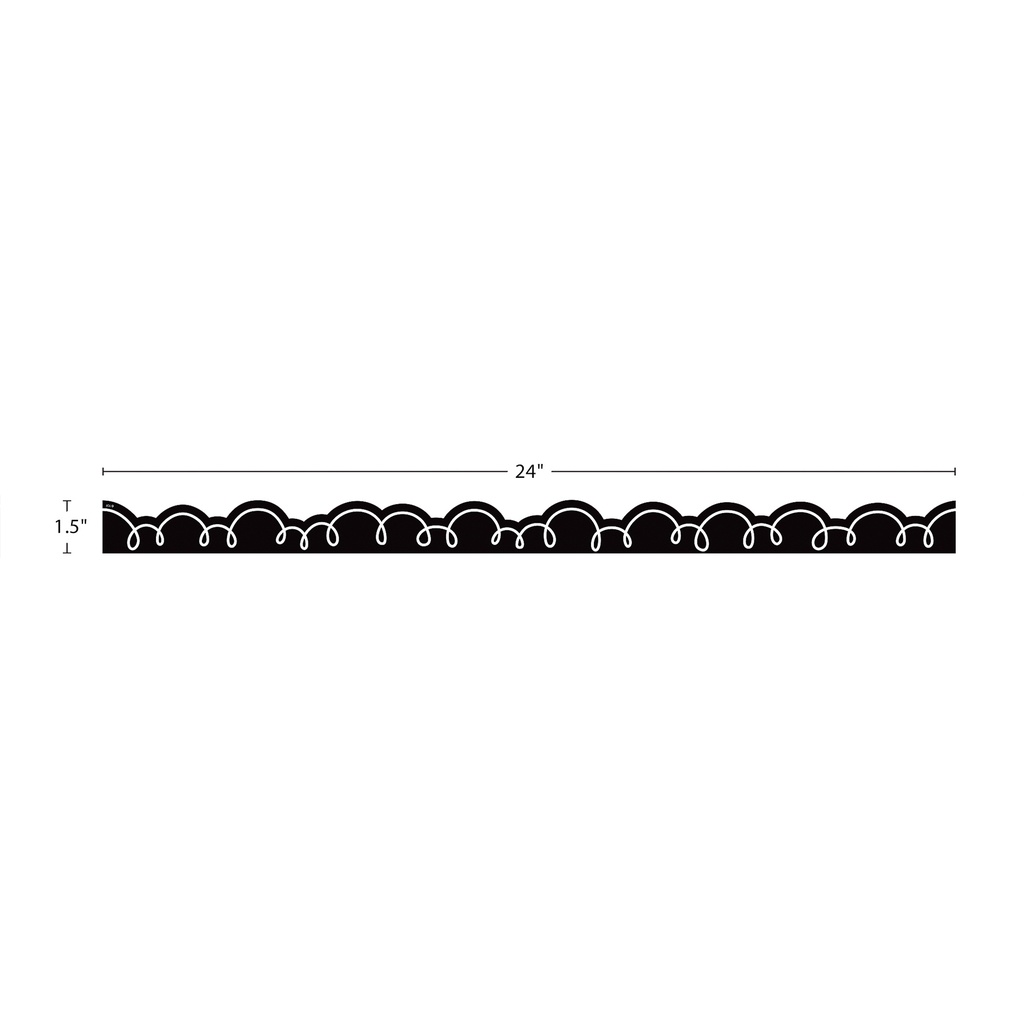 Teacher Created Resources® Black with White Squiggles Magnetic Border ...