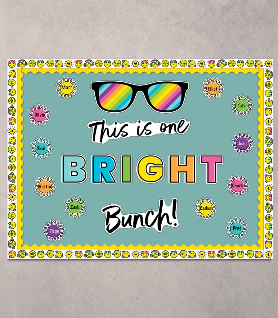 Kind Vibes This Is One Bright Bunch Bulletin Board Set | School Aids