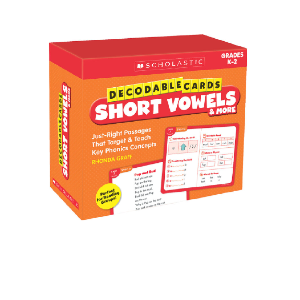 Decodable Cards Short Vowels & More | School Aids