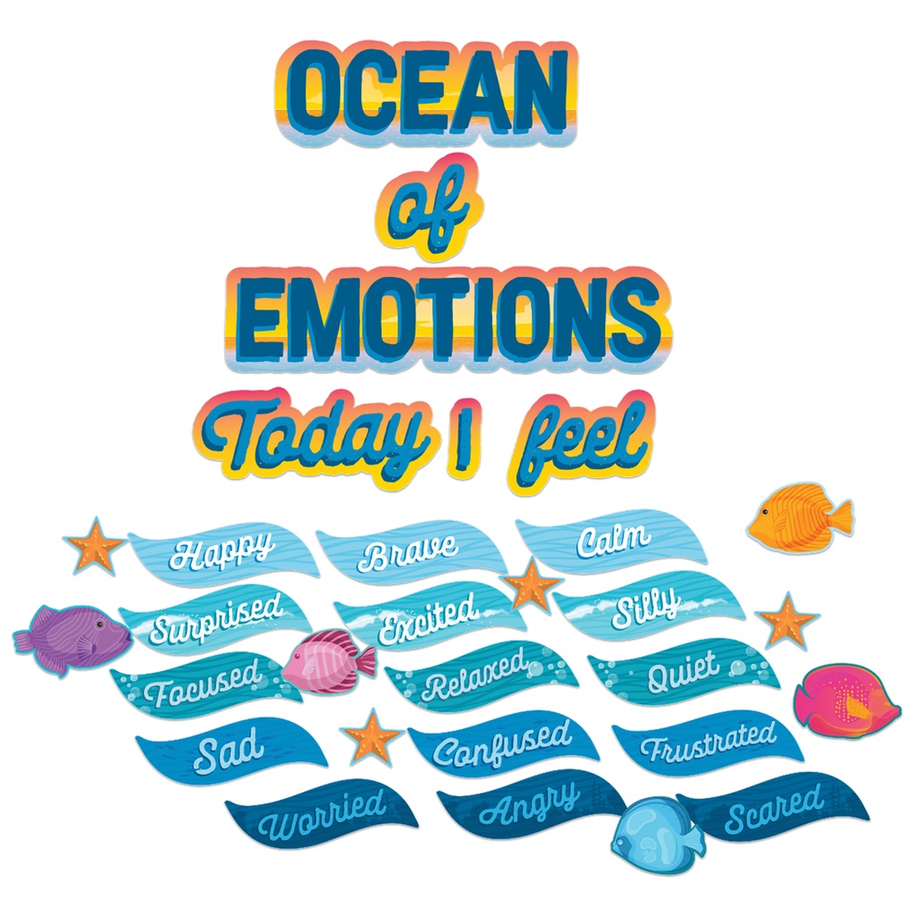 Seas the Day Ocean of Emotions Mini Bulletin Board Sets | School Aids