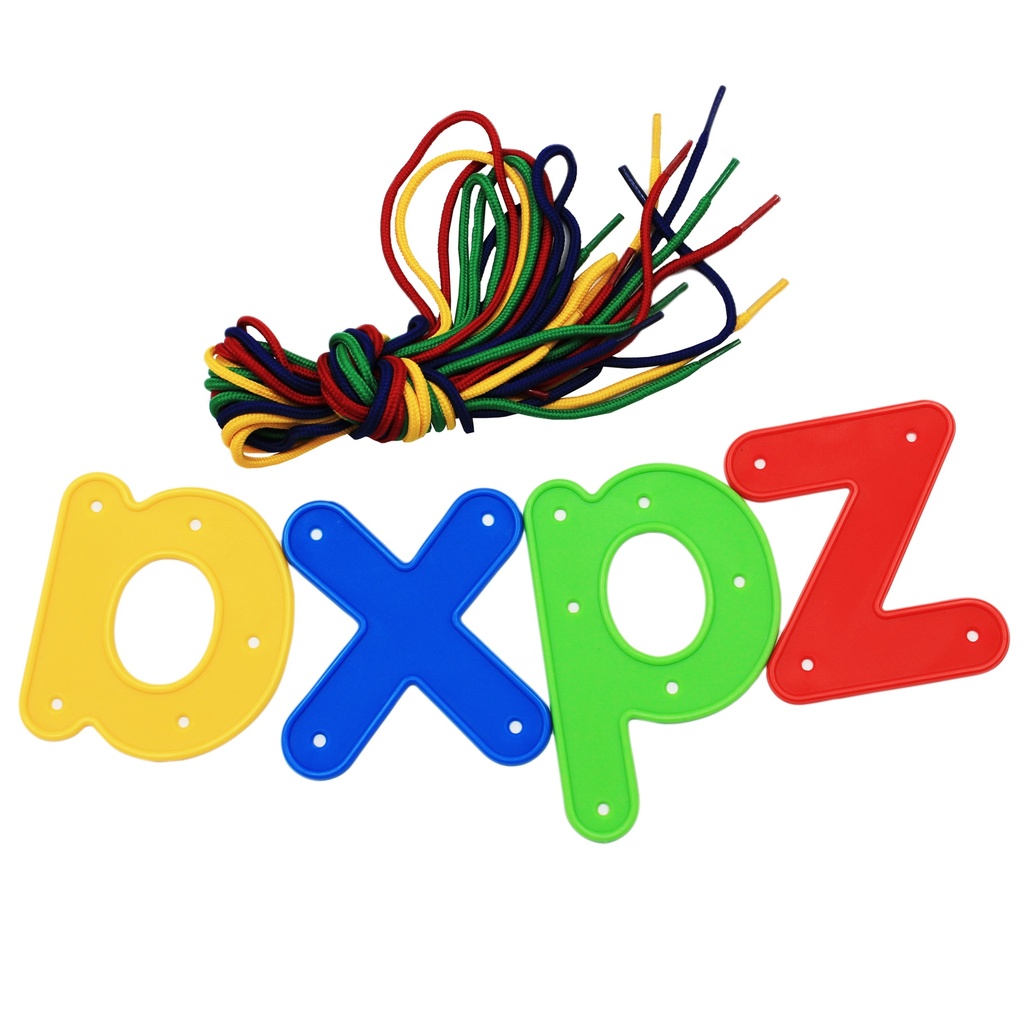 Lowercase Lacing Alphabet 26 Letters, 8 Laces | School Aids