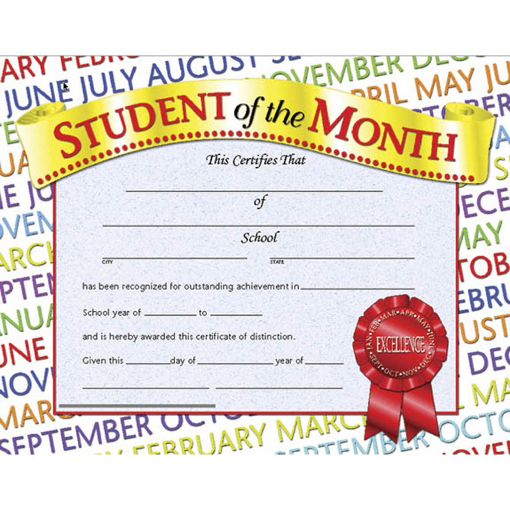 Student of the Month Award Certificates Pack of 30 | School Aids