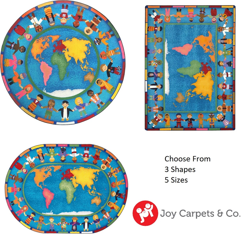 Hands Around the World Area Rug | School Aids